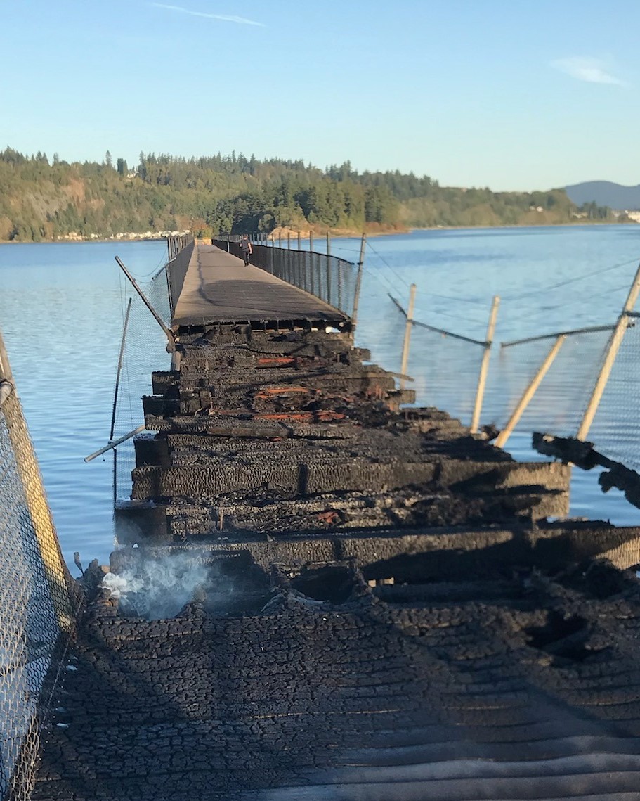 Anacortes trail bridge burns | KAFE 104.1